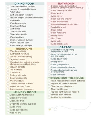 Spring Cleaning Checklist | PDF | Home & Garden