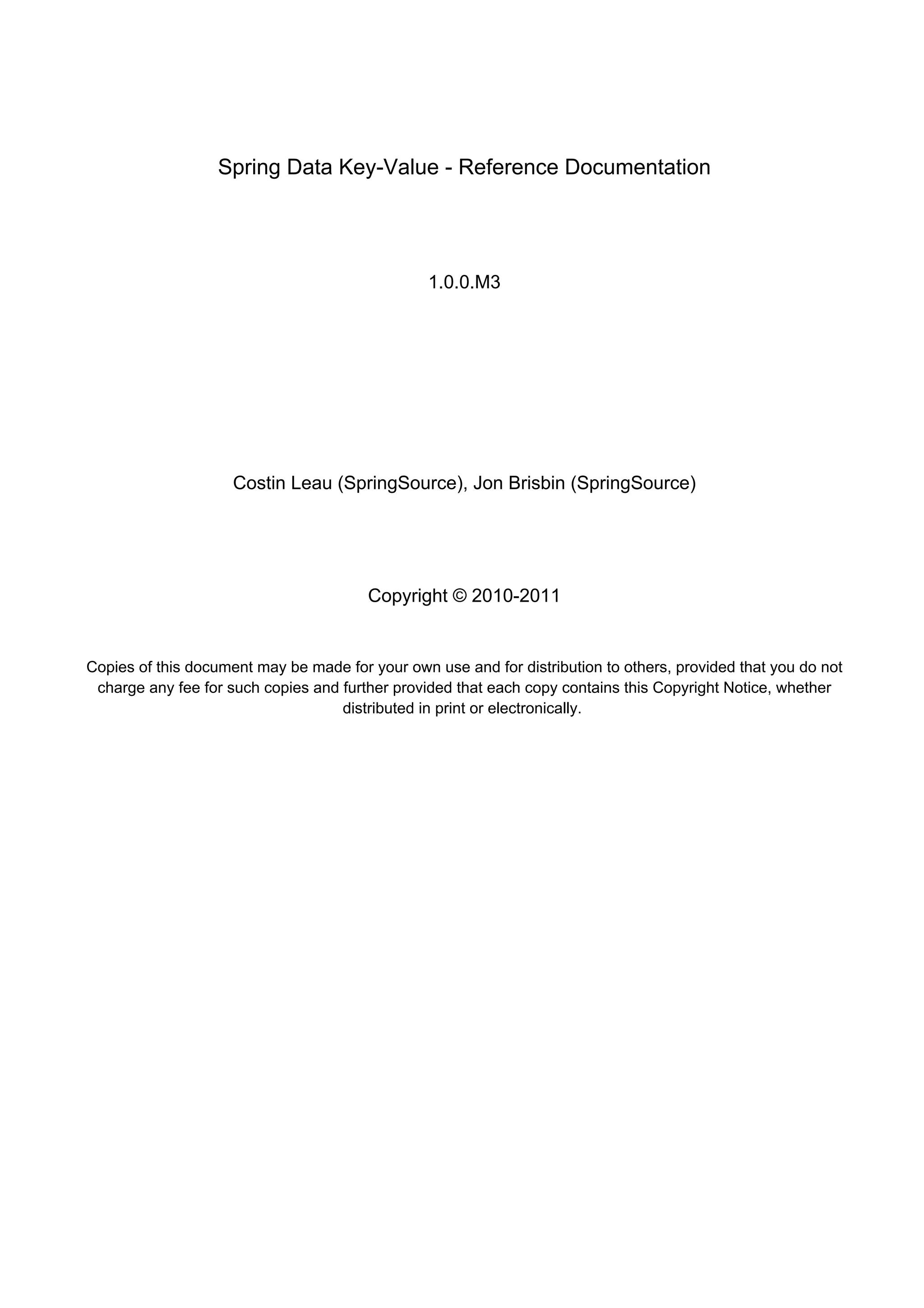 Spring Data Keyvalue Reference Pdf 