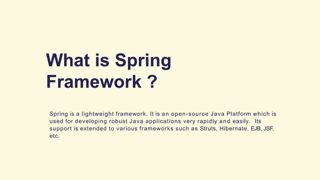 Spring framework-tutorial | PPT