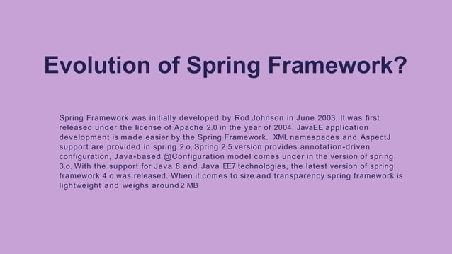 Spring Framework Tutorial Ppt