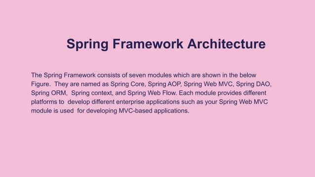 Spring Framework Tutorial Ppt