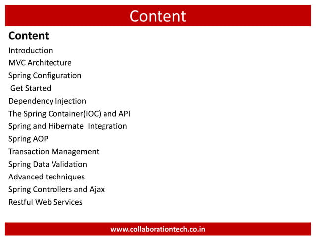 Introduction to Spring Framework | PPTX