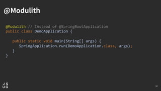 Spring I/O 2019 Recap - Moduliths | PDF