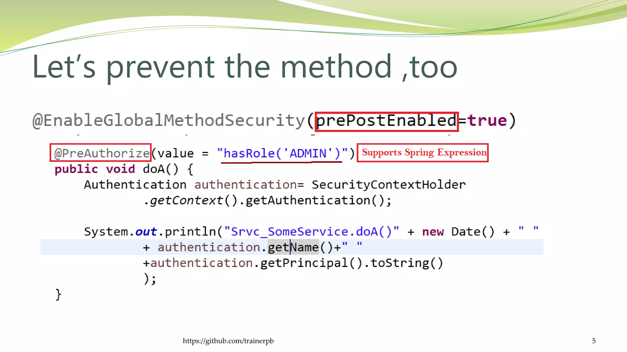 Spring method-level-secuirty | PPTX