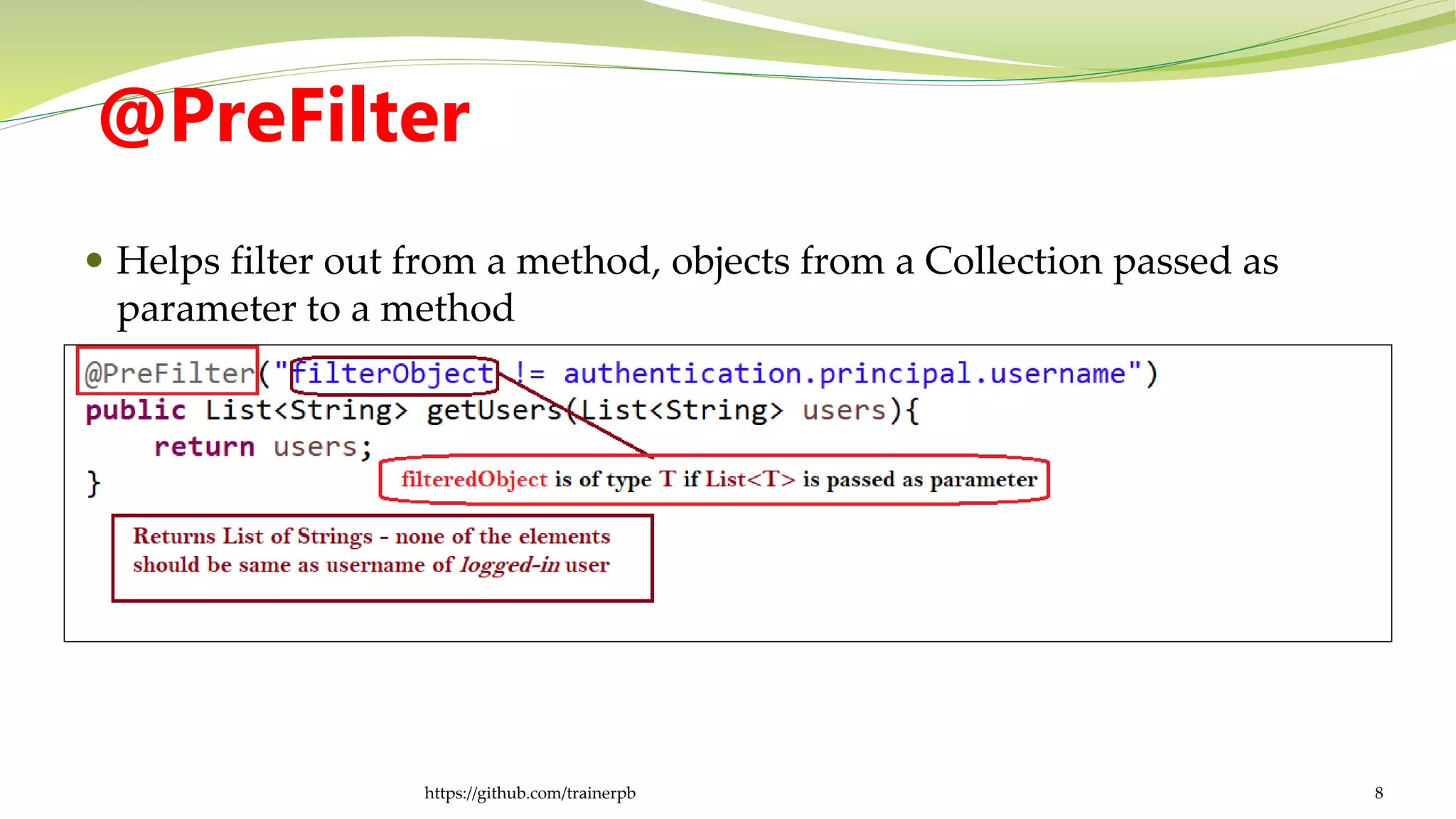 Spring method-level-secuirty | PPTX