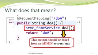 Spring method-level-secuirty | PPTX