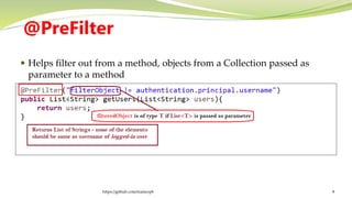 Spring method-level-secuirty | PPTX