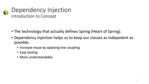 Introduction To Spring Framework Ppt 2012