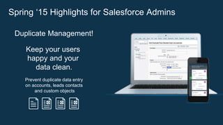 Salesforce Spring'15 release overview | PPT