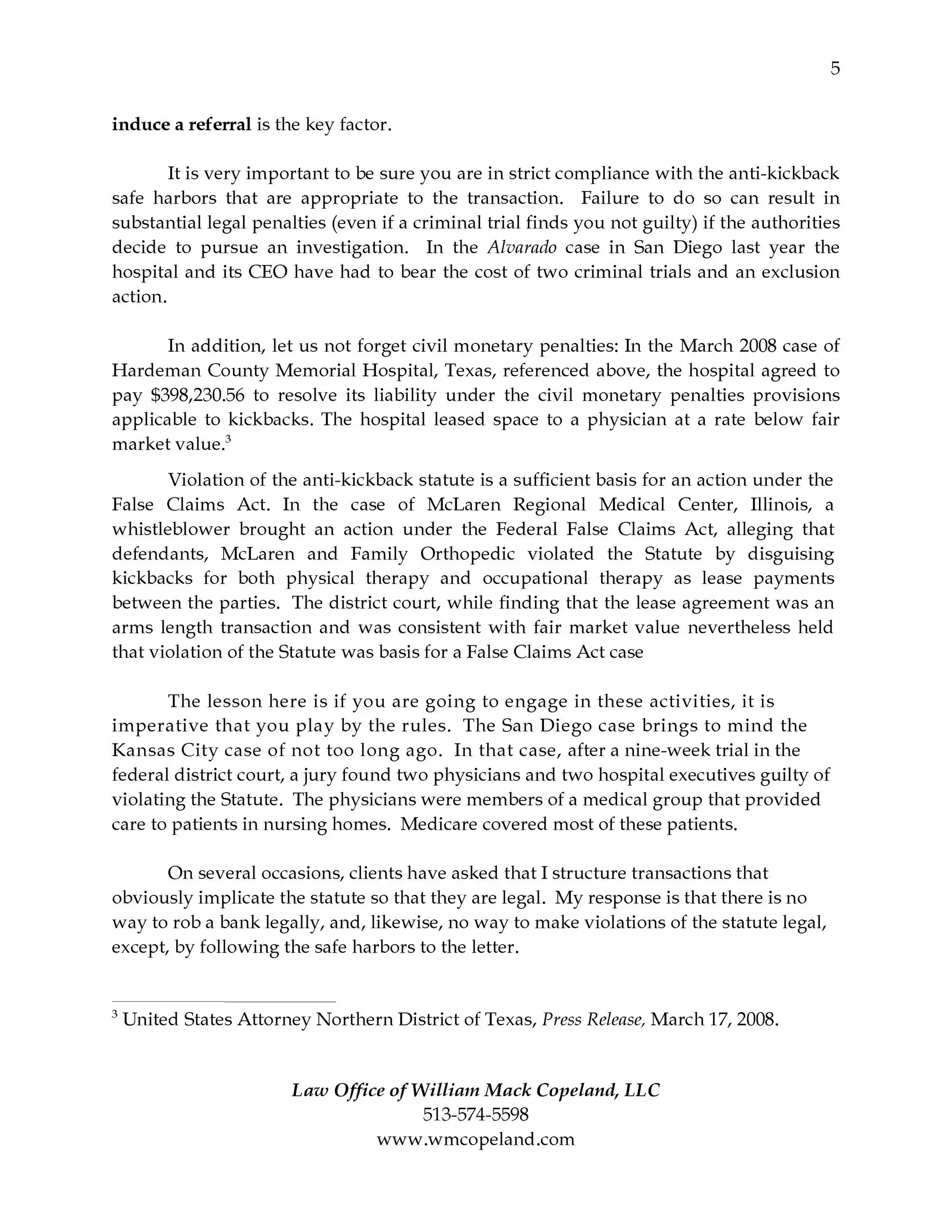 The Anti-Kickback Statute | PDF