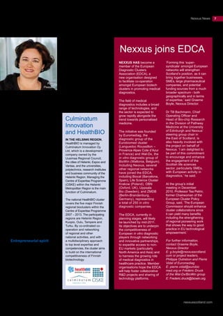 Nexxus News Spring 2011 edition | PDF | Biotech and Biomedical Industry ...