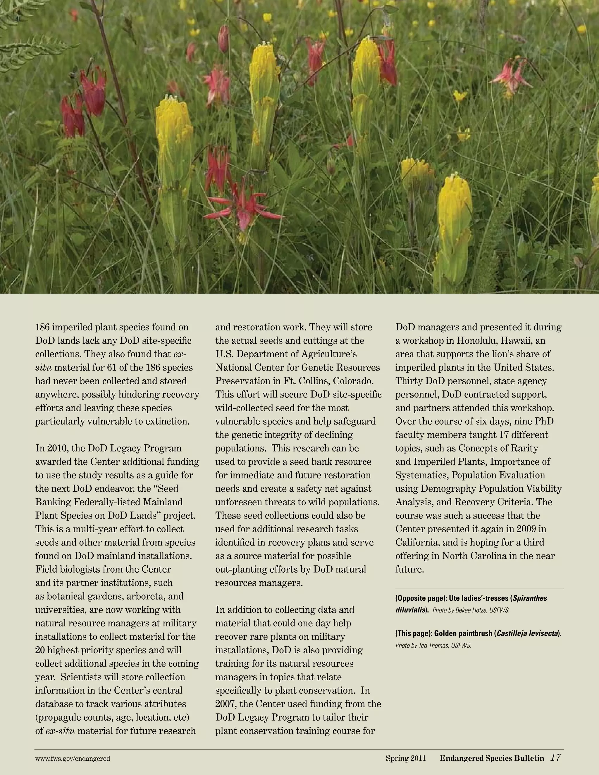 Endangered Species Bulletin - Spring 2011 | PDF