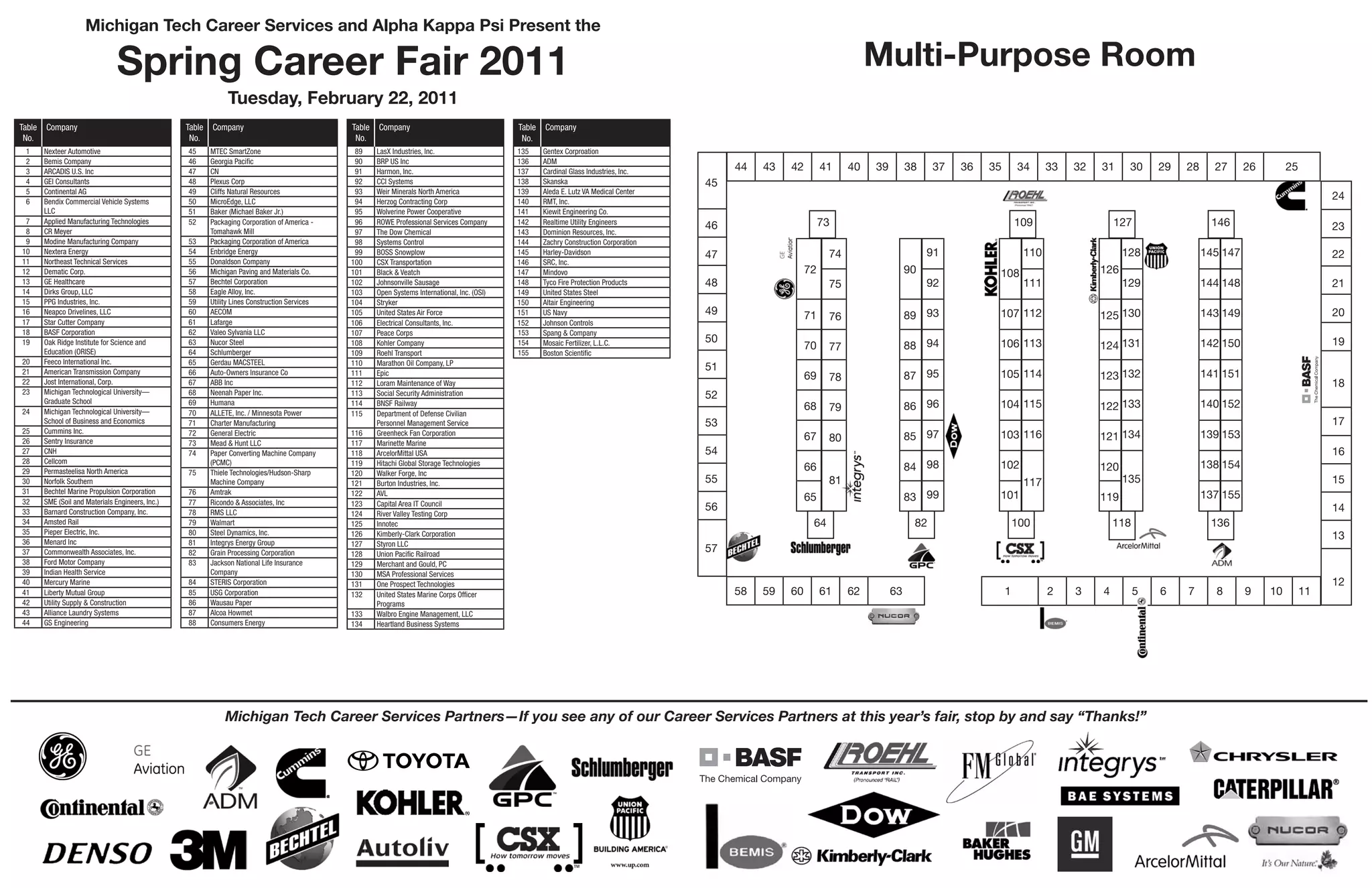 Spring 2011 Career Fair Map | PDF