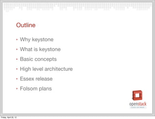 Spring 2012 state of project keystone | PDF
