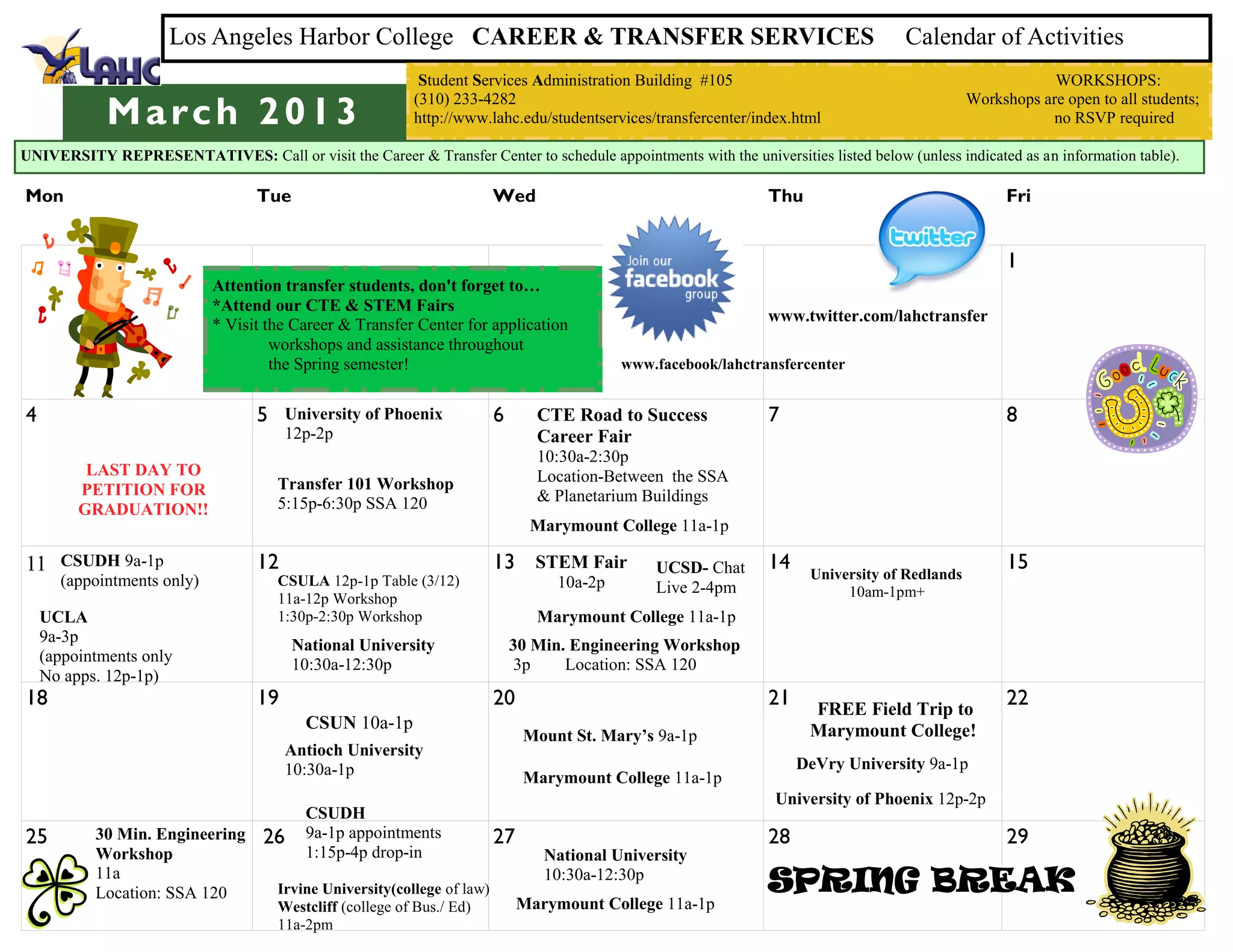 Spring 2013 calendar march | PPT
