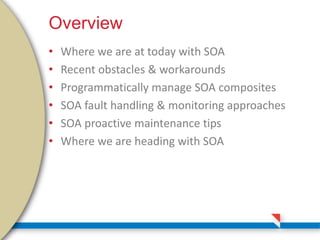 SOA Monitoring & Administration Tips and Tricks - Spring 2014 FDUG Meeting | PPT