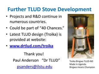 Innovative Funding of Biochar Production by TLUD Gasifier Stoves | PPT