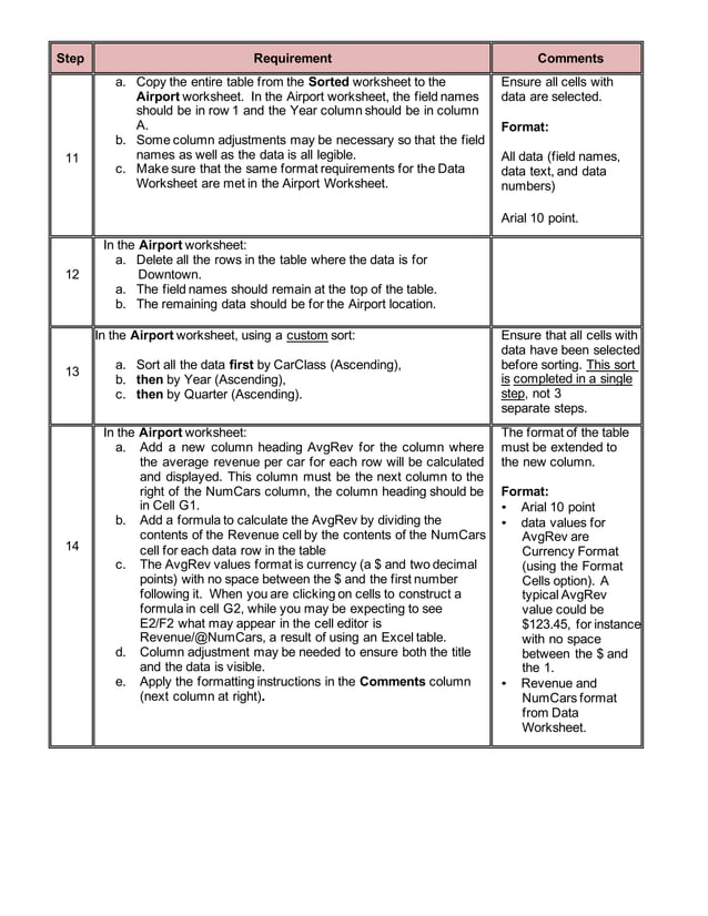 Spring 2020 excel project #1 instructions | PDF | Desktop Publishing | Computer Software and ...