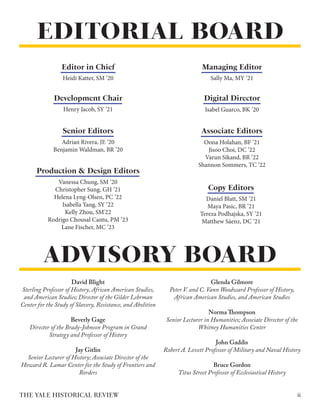 The Yale Historical Review Spring 2020 | PDF