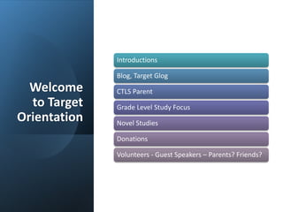 Spring 2022 Target Open House presentation | PPT
