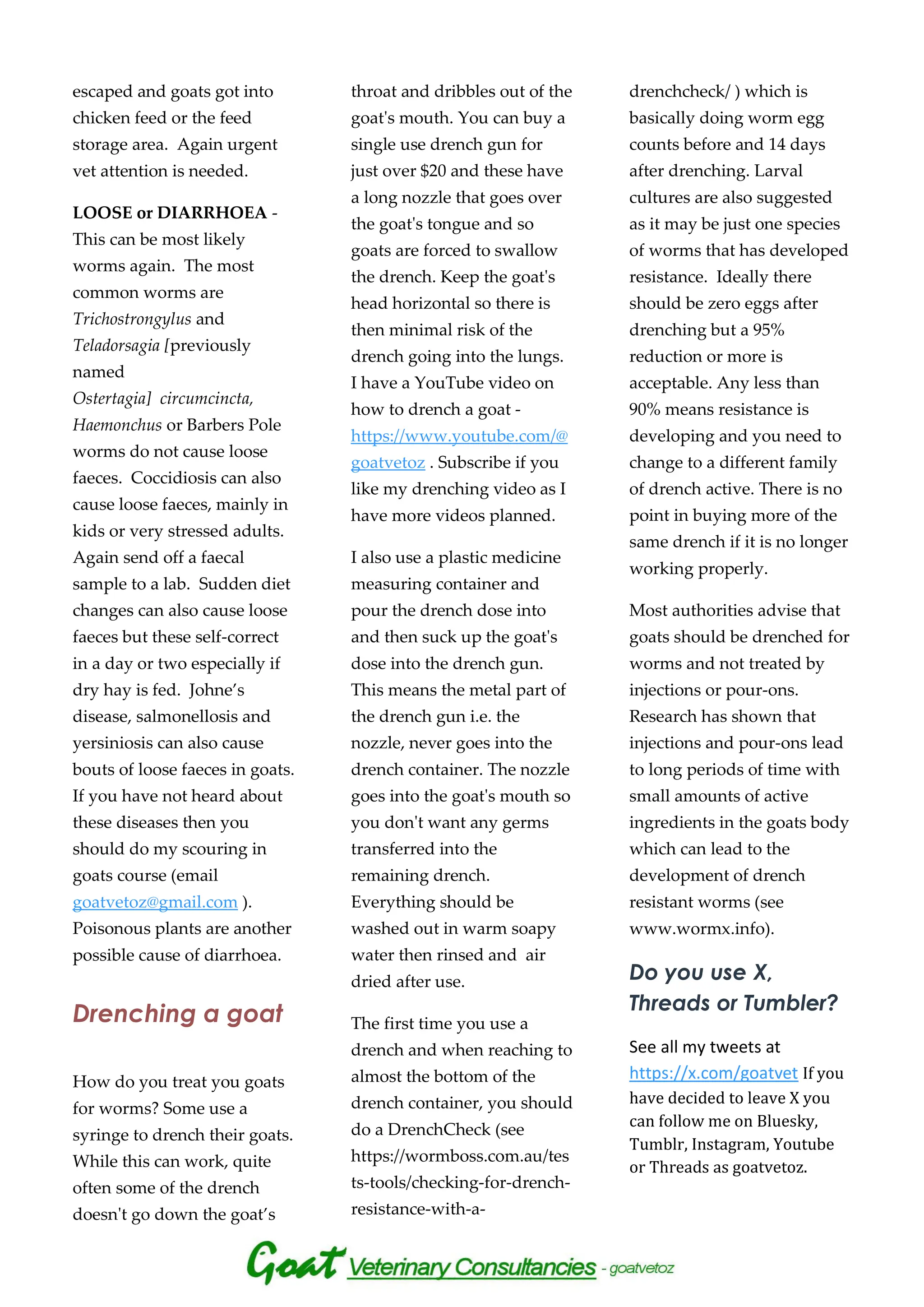Spring 2025 goatvetoz newsletter for goat owners | PDF