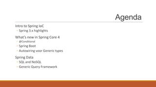 Spring 4 en spring data | PPTX