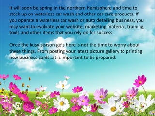 Spring and Waterless Car Wash | PPTX