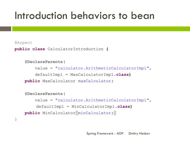 Spring Framework - AOP Spring Framework - AOP