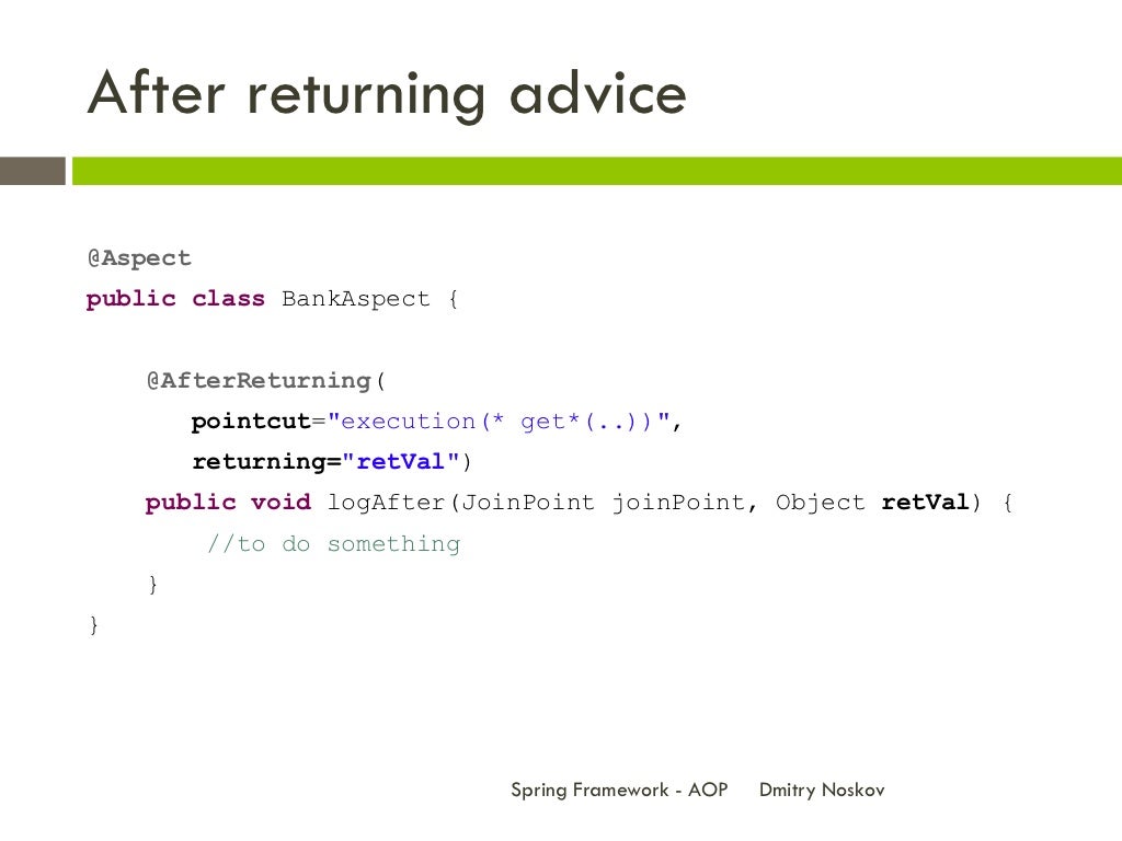 Spring Framework Aop 