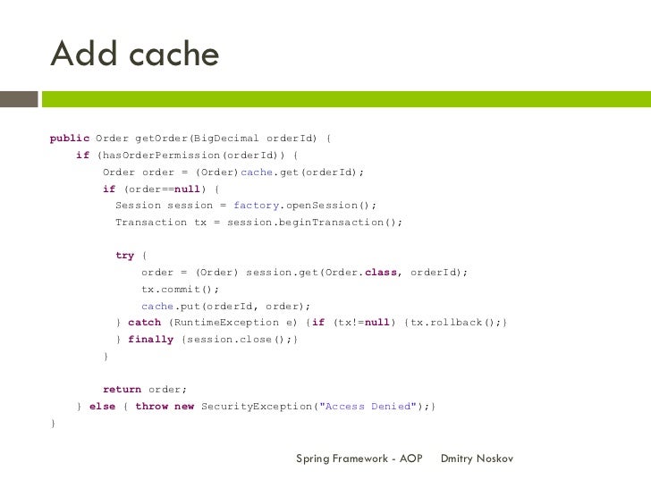 Spring Framework - AOP