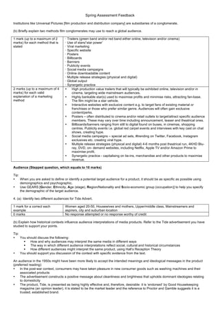 Spring Assessment Feedback | PDF