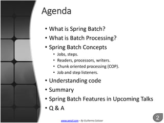 Spring Batch Introduction (and Bitbucket Project) | PDF