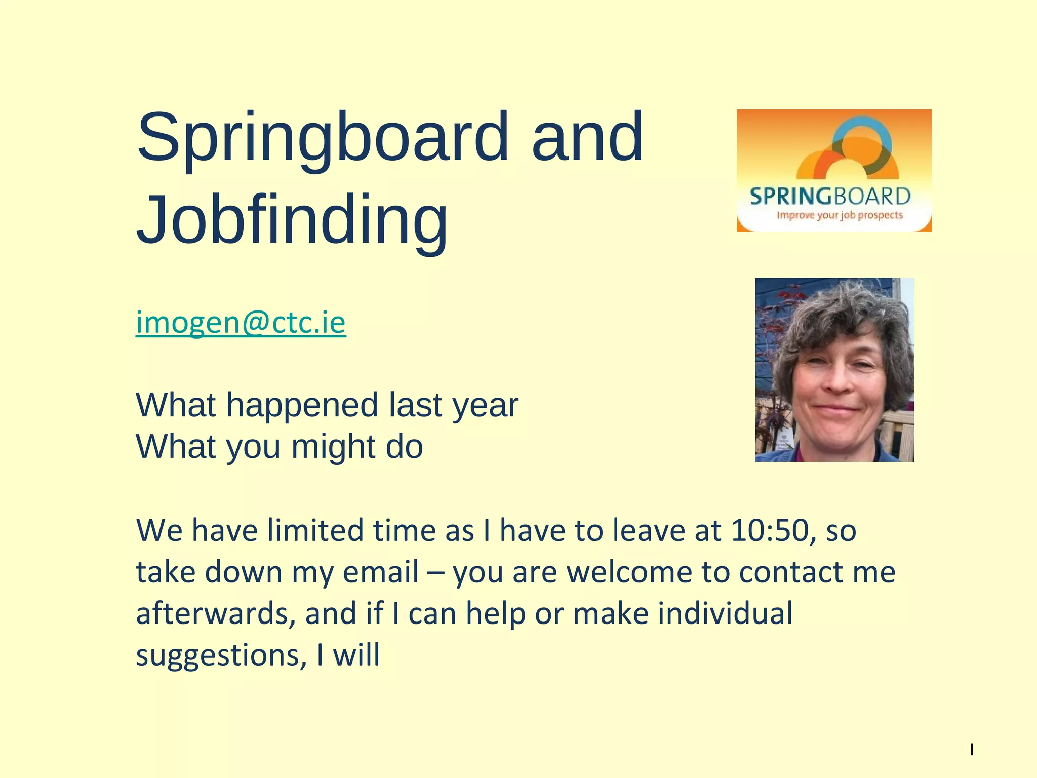 Springboardcareers kn ppt | PPT