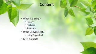 Modern Java web applications with Spring Boot and Thymeleaf | PDF