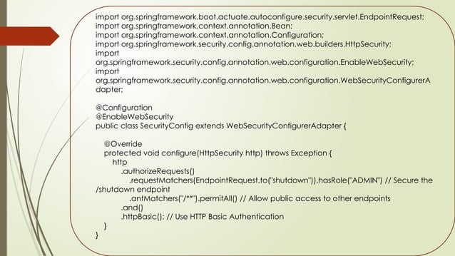Beginner's guide to Springboot - Actuator | PPT