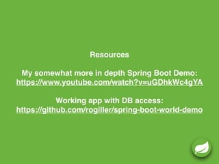 Spring Boot Lightning Talk | PPT