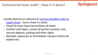 Commercial Lease Audit Services | PPTX