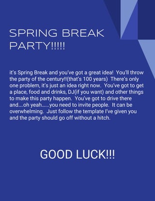 Spring break party!!!!!! | PDF