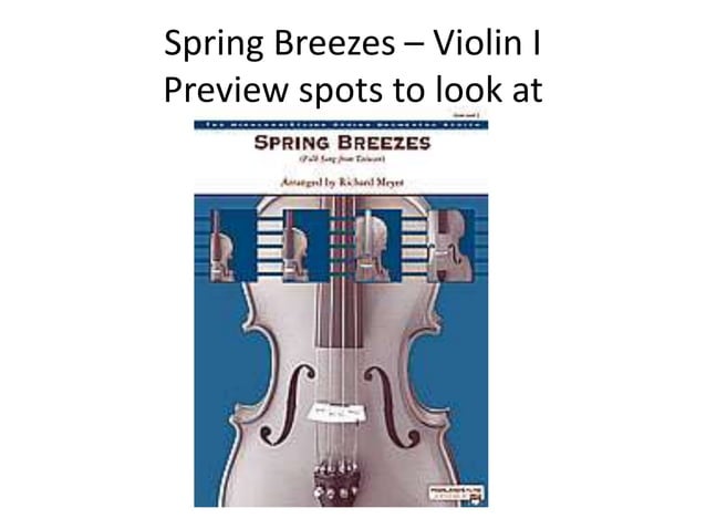 Spring Breezes – Violin I | PPTX