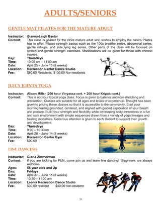 Leonia Recreation Spring Brochure 2018 | PDF