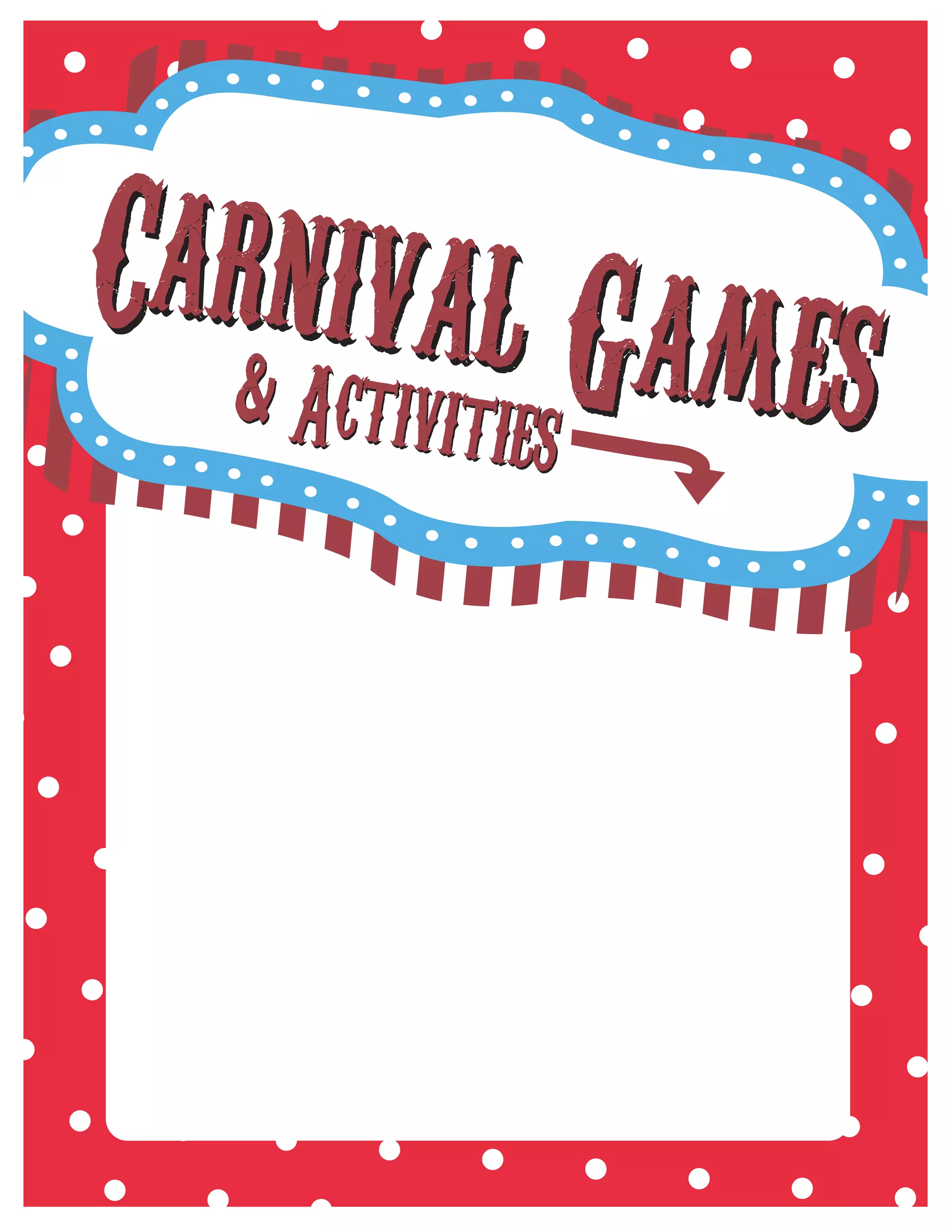 Elementary School Spring Carnival Sign Ideas & Printables - Printable ...