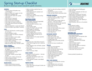 Discover Boating Spring Checklist | PDF