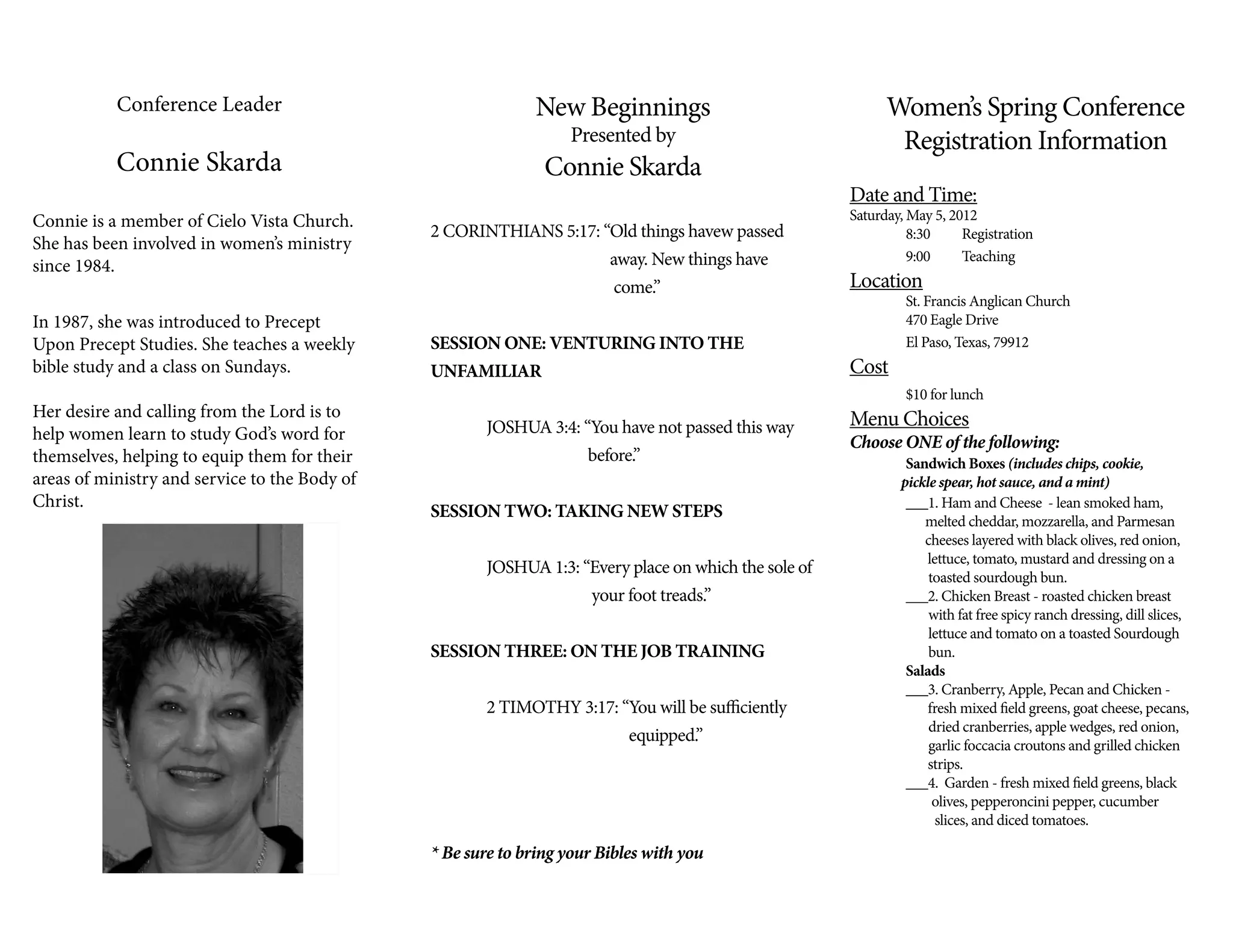 The Women's Spring Conference - registration brochure | PDF