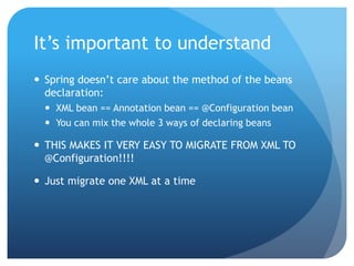 Spring @configuration - So Long Spring XMLs | PPTX | Computing ...