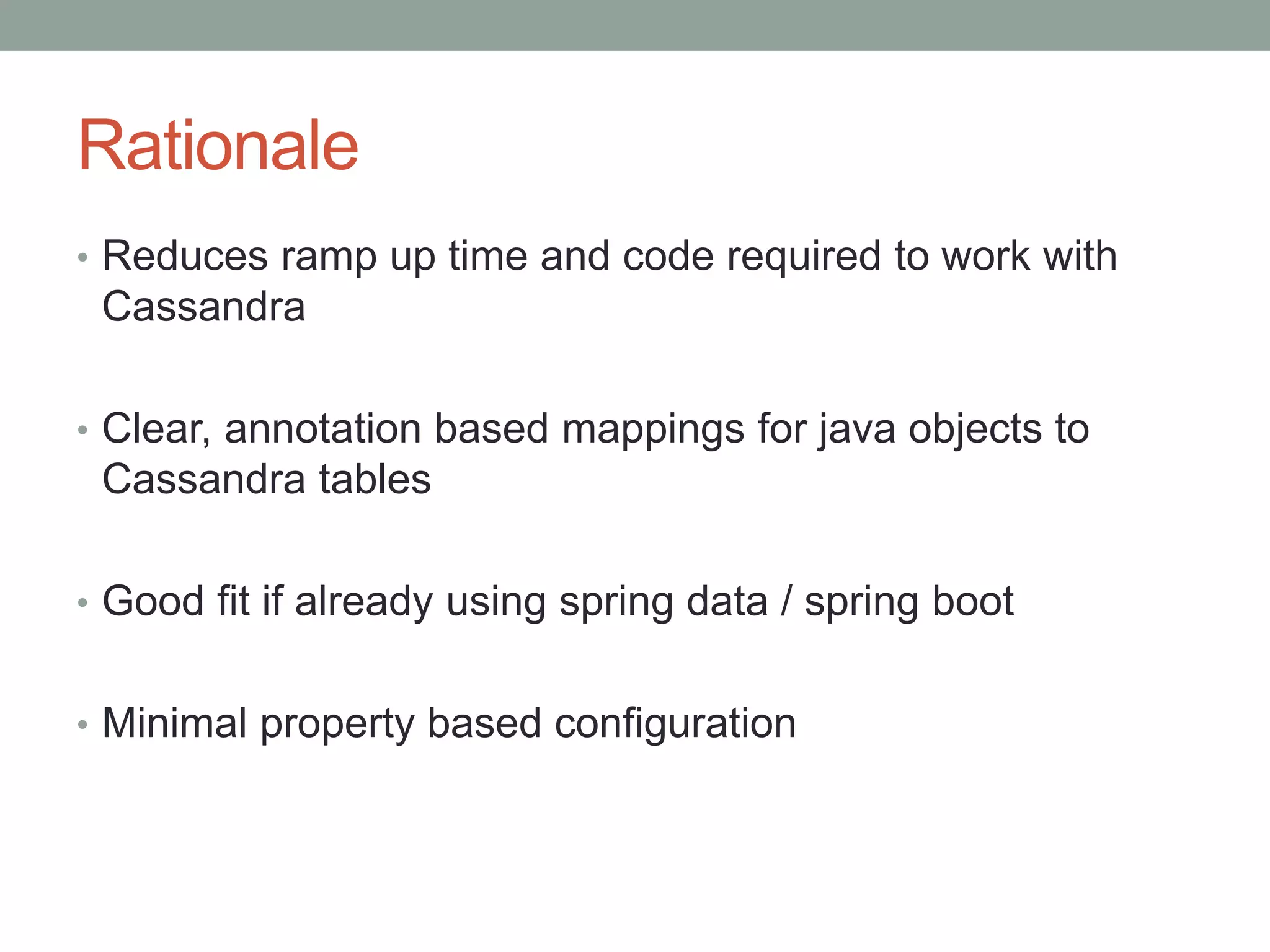 Spring Data Cassandra | PPTX