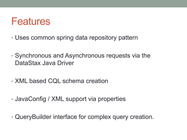 Spring Data Cassandra | PPT