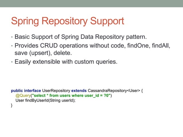 Spring Data Cassandra | PPT