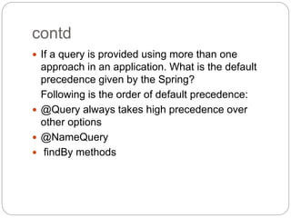 Spring Data JPA in detail with spring boot | PPTX