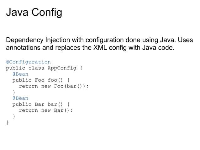 Introduction to Spring's Dependency Injection | PPT