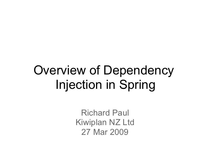 Introduction to Spring's Dependency Injection